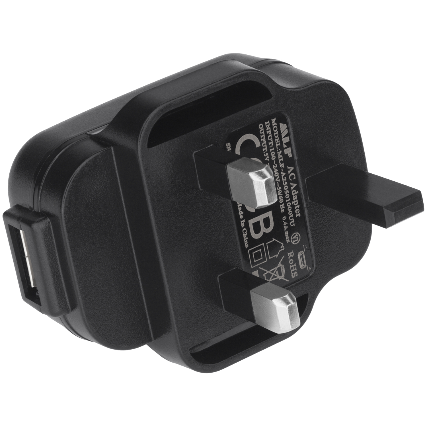 godfreystactical: Female USB (Type A) to Male UK AC Power Plug Adaptor